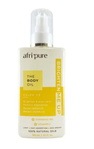 Afri Pure Brighten Me Up 100% Natural Body Oil w/ Turmeric Oil & Vitam