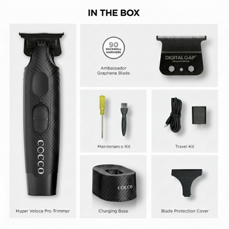 Cocco Hyper Veloce Pro Cordless Trimmer w/ Digital Gap Ambassador Grap