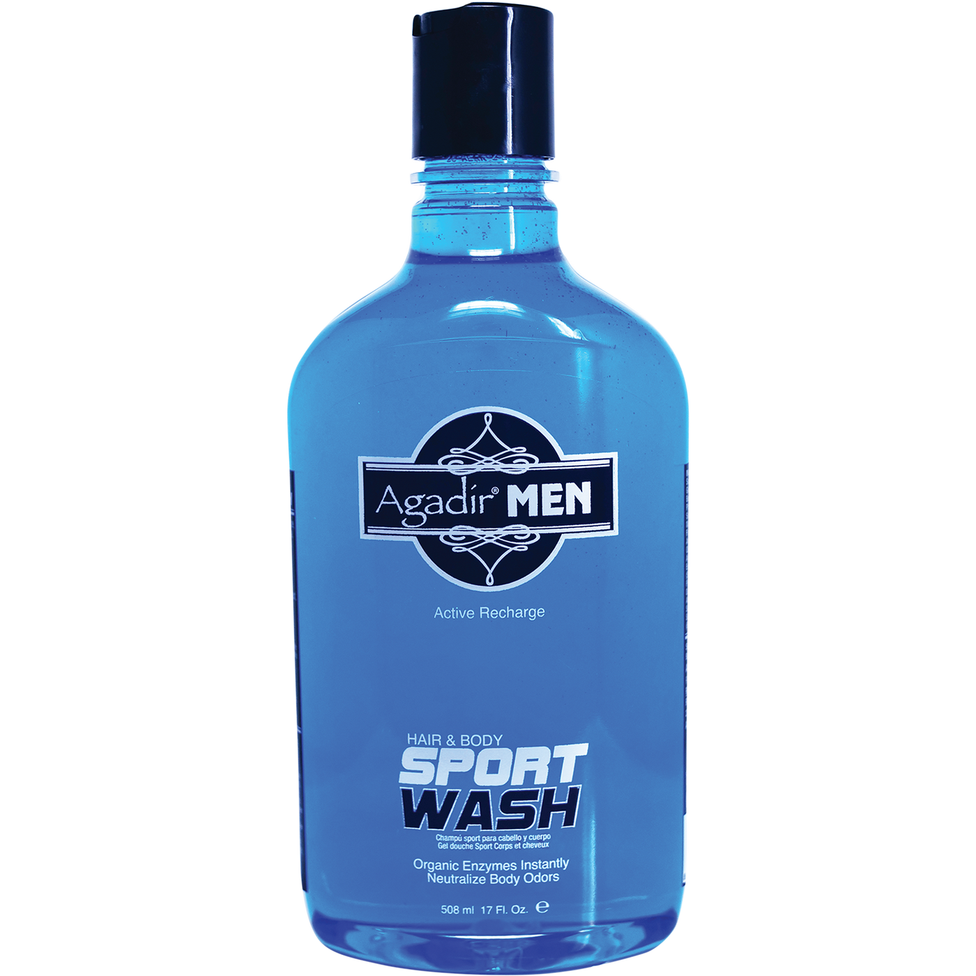 Agadir Men Hair & Body Sport Wash - Active Recharge (508ml/17oz)