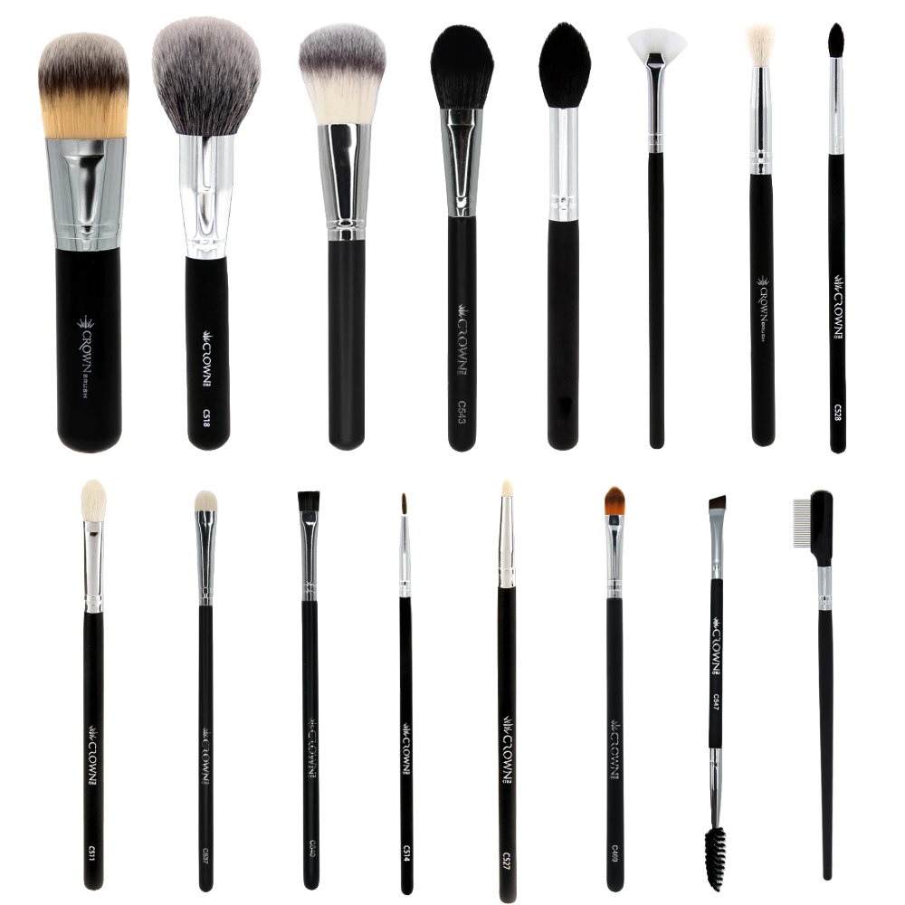 Crown PRO 16pc Ultimate Makeup Brush Value Bundle
