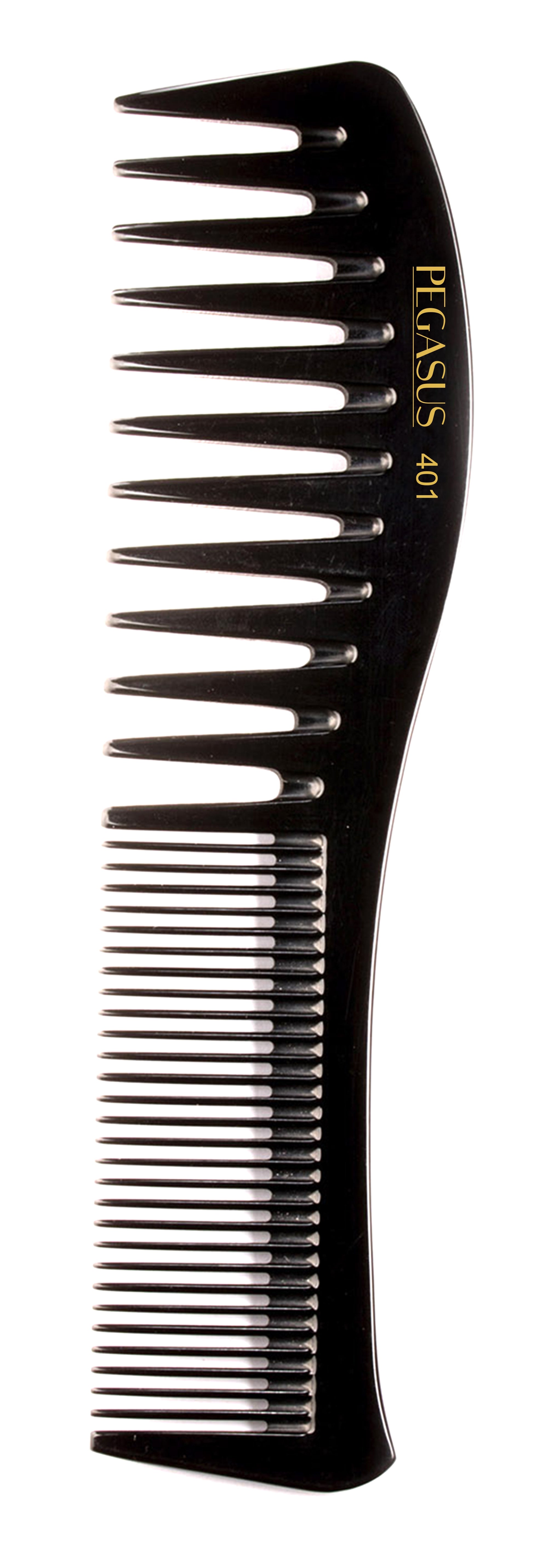 Pegasus Hard Rubber Comb (401) 7 1/2" Curved Space Finger Waver Comb