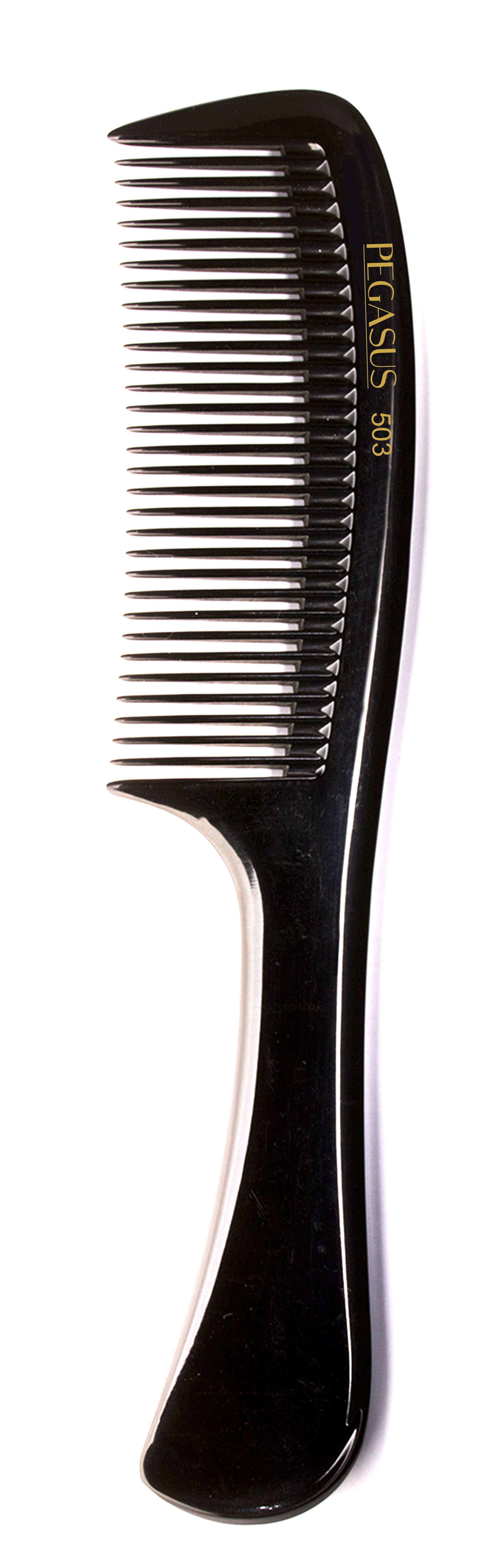 Pegasus Hard Rubber Comb (503) 8 1/2" Handle Comb